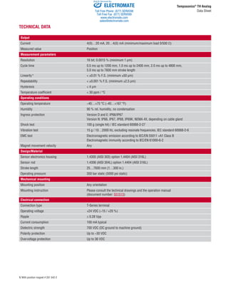 Mts t series th-analog_standard_data_sheet | PDF