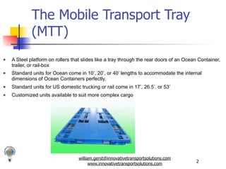 Mobile Transport Tray Presentation | PPT