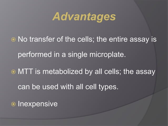 Mtt Assay for cell viability | PPTX | Chemistry | Science