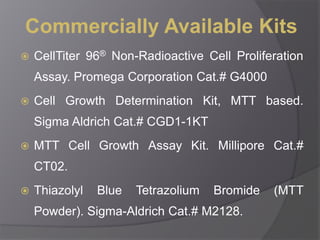 Mtt Assay for cell viability | PPTX | Chemistry | Science