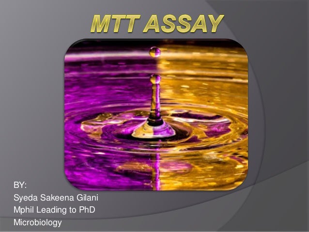Mtt Assay for cell viability