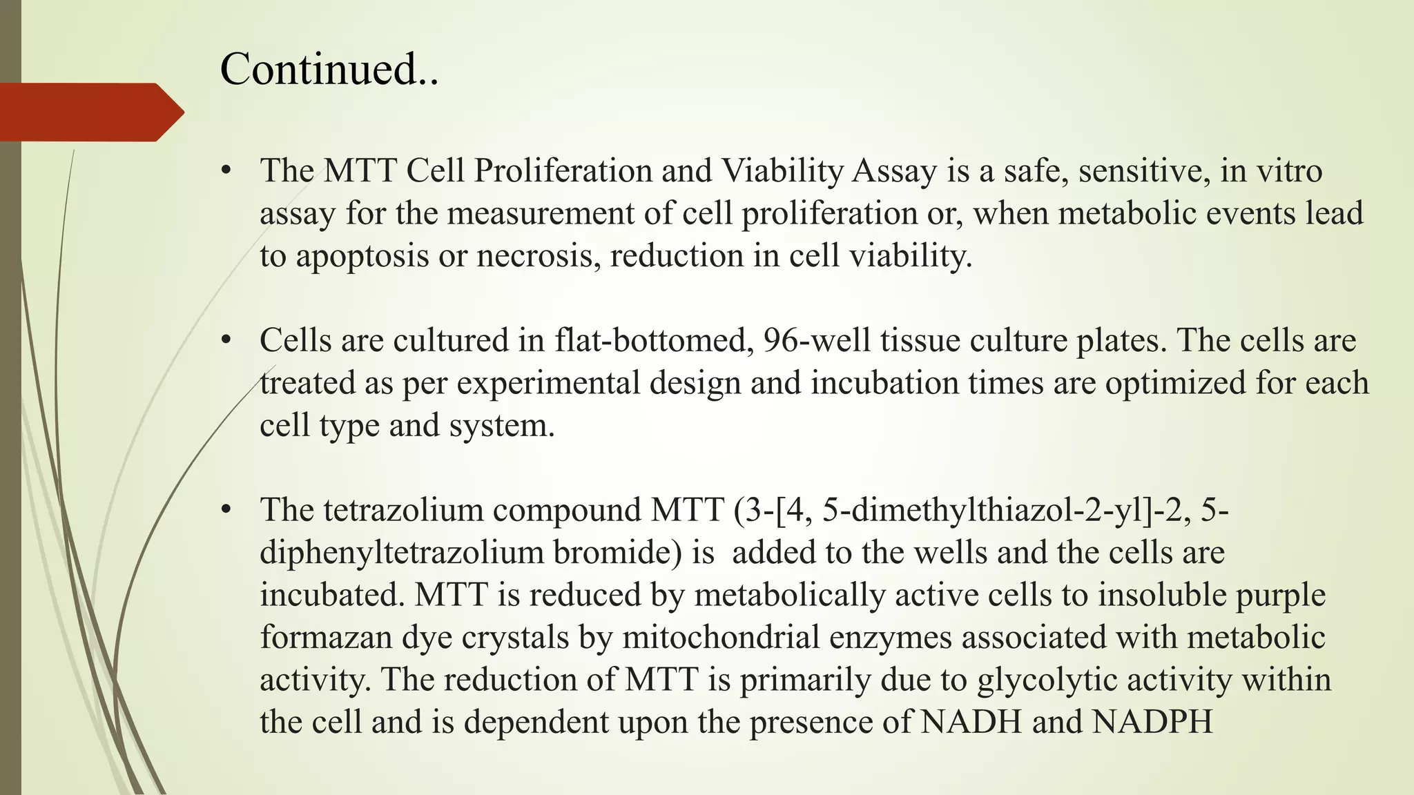 MTT cell proliferation assay | PPTX