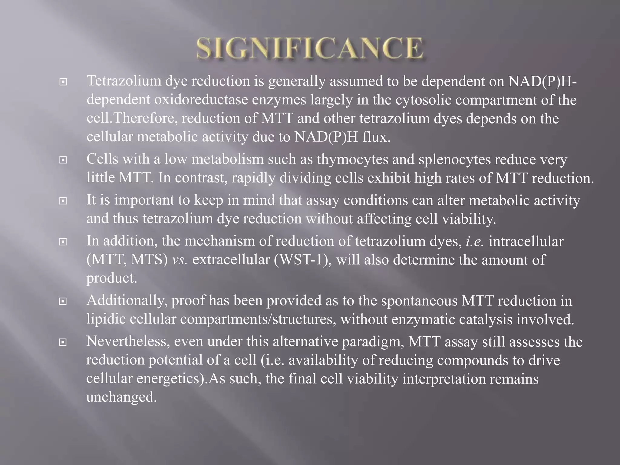 PRINCIPLES AND APPLICATIONS OF CELL VIABILITY ASSAY (MTT ASSAY) | PPTX