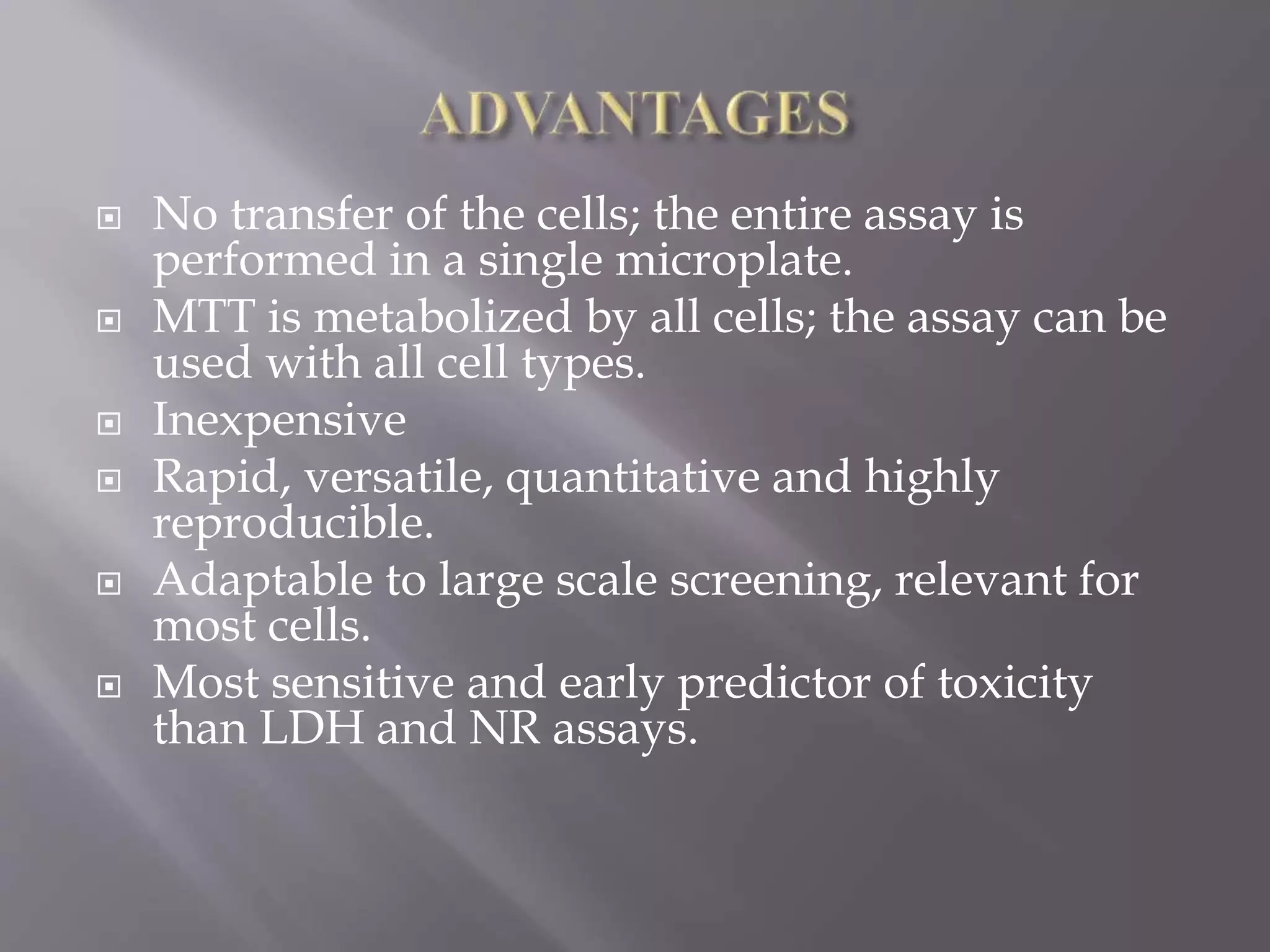 PRINCIPLES AND APPLICATIONS OF CELL VIABILITY ASSAY (MTT ASSAY) | PPTX