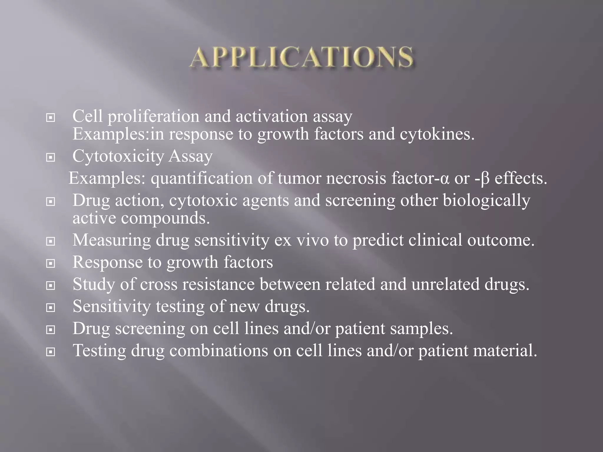 PRINCIPLES AND APPLICATIONS OF CELL VIABILITY ASSAY (MTT ASSAY) | PPTX