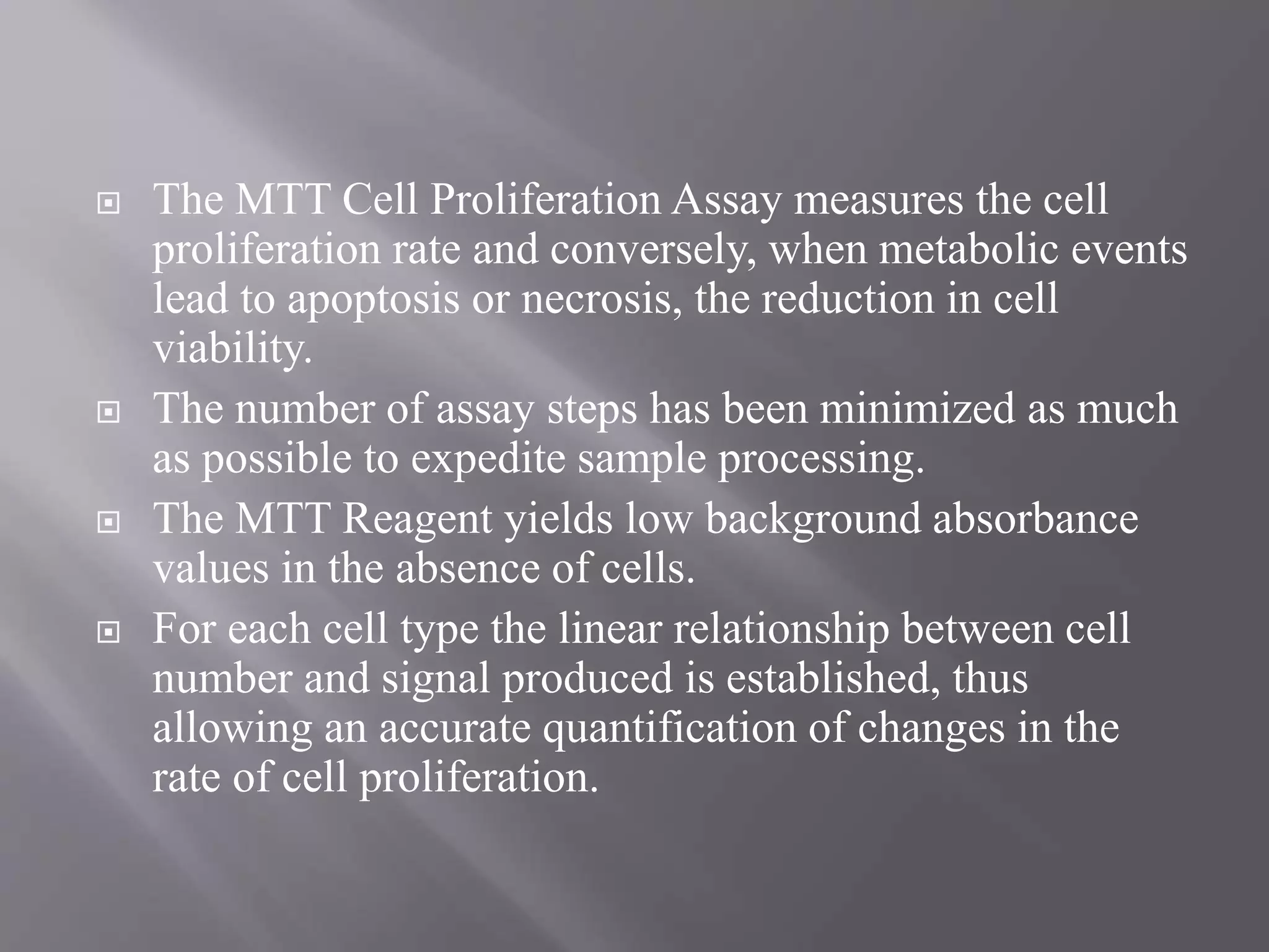 PRINCIPLES AND APPLICATIONS OF CELL VIABILITY ASSAY (MTT ASSAY) | PPTX