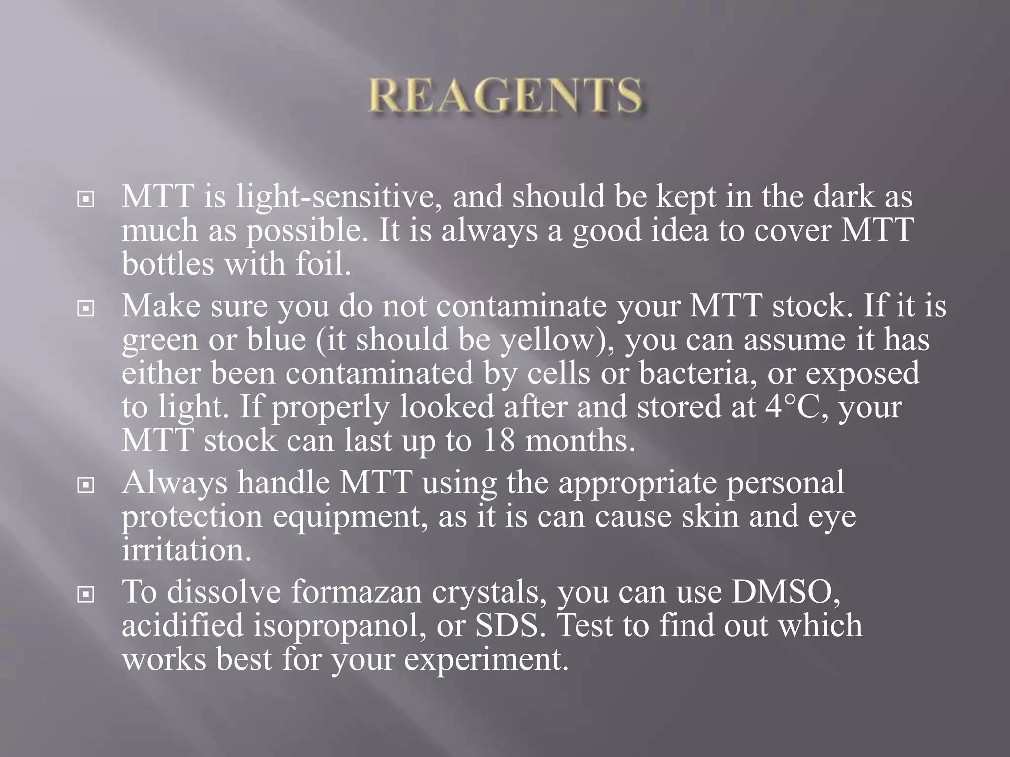 PRINCIPLES AND APPLICATIONS OF CELL VIABILITY ASSAY (MTT ASSAY) | PPTX