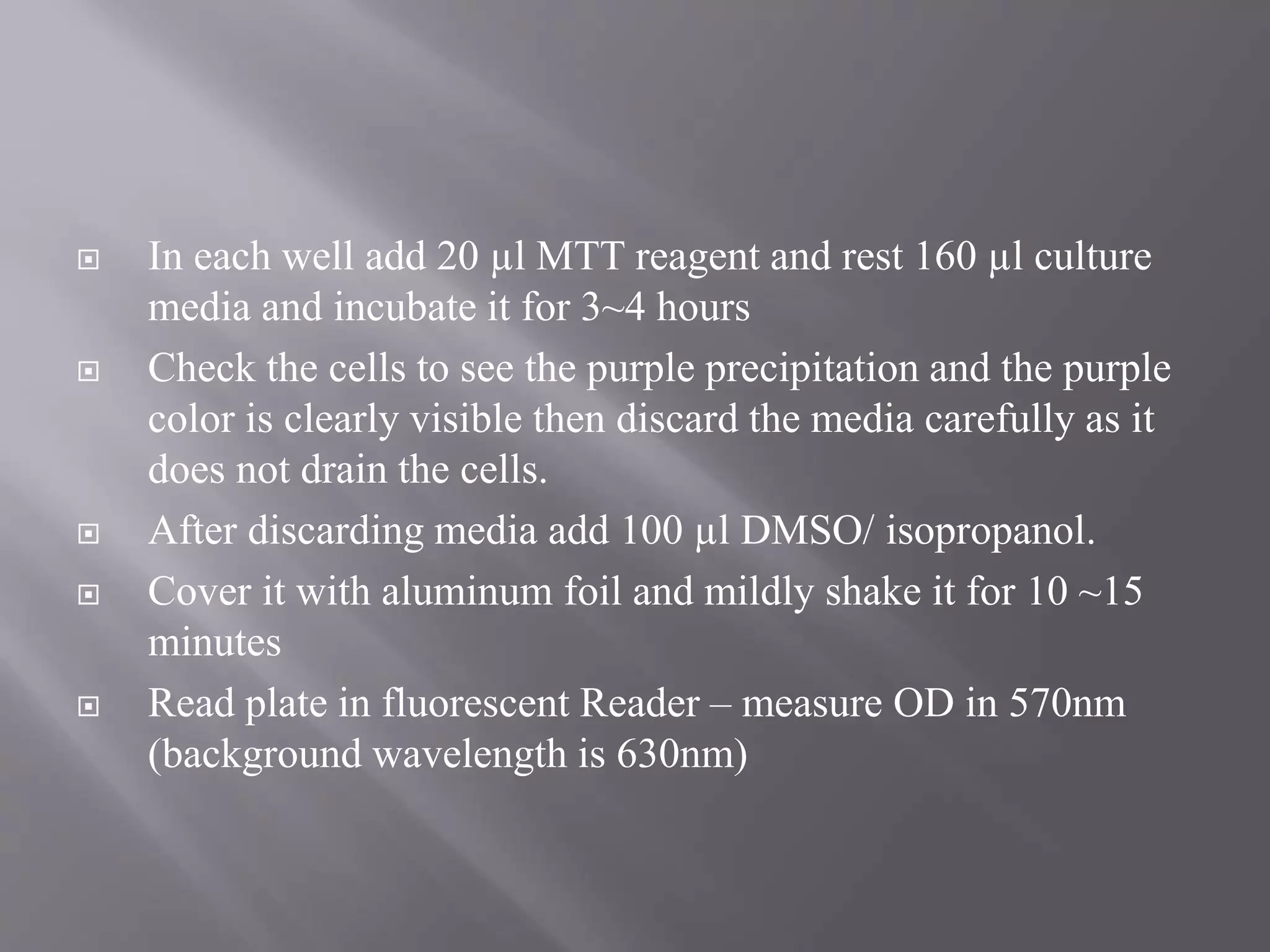 PRINCIPLES AND APPLICATIONS OF CELL VIABILITY ASSAY (MTT ASSAY) | PPTX