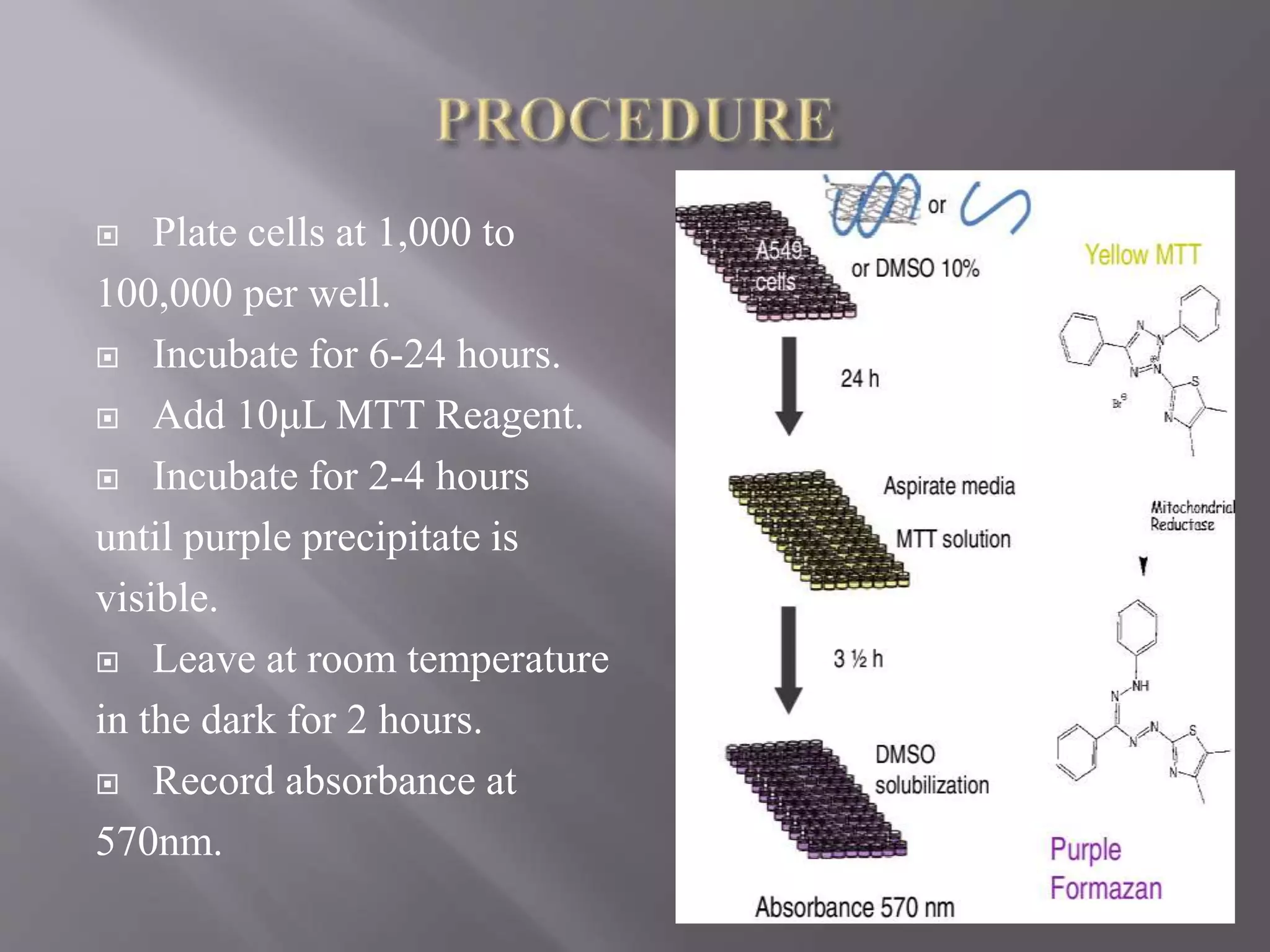PRINCIPLES AND APPLICATIONS OF CELL VIABILITY ASSAY (MTT ASSAY) | PPTX