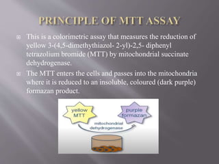 PRINCIPLES AND APPLICATIONS OF CELL VIABILITY ASSAY (MTT ASSAY) | PPTX