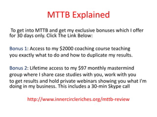 MTTB Explained | PPT