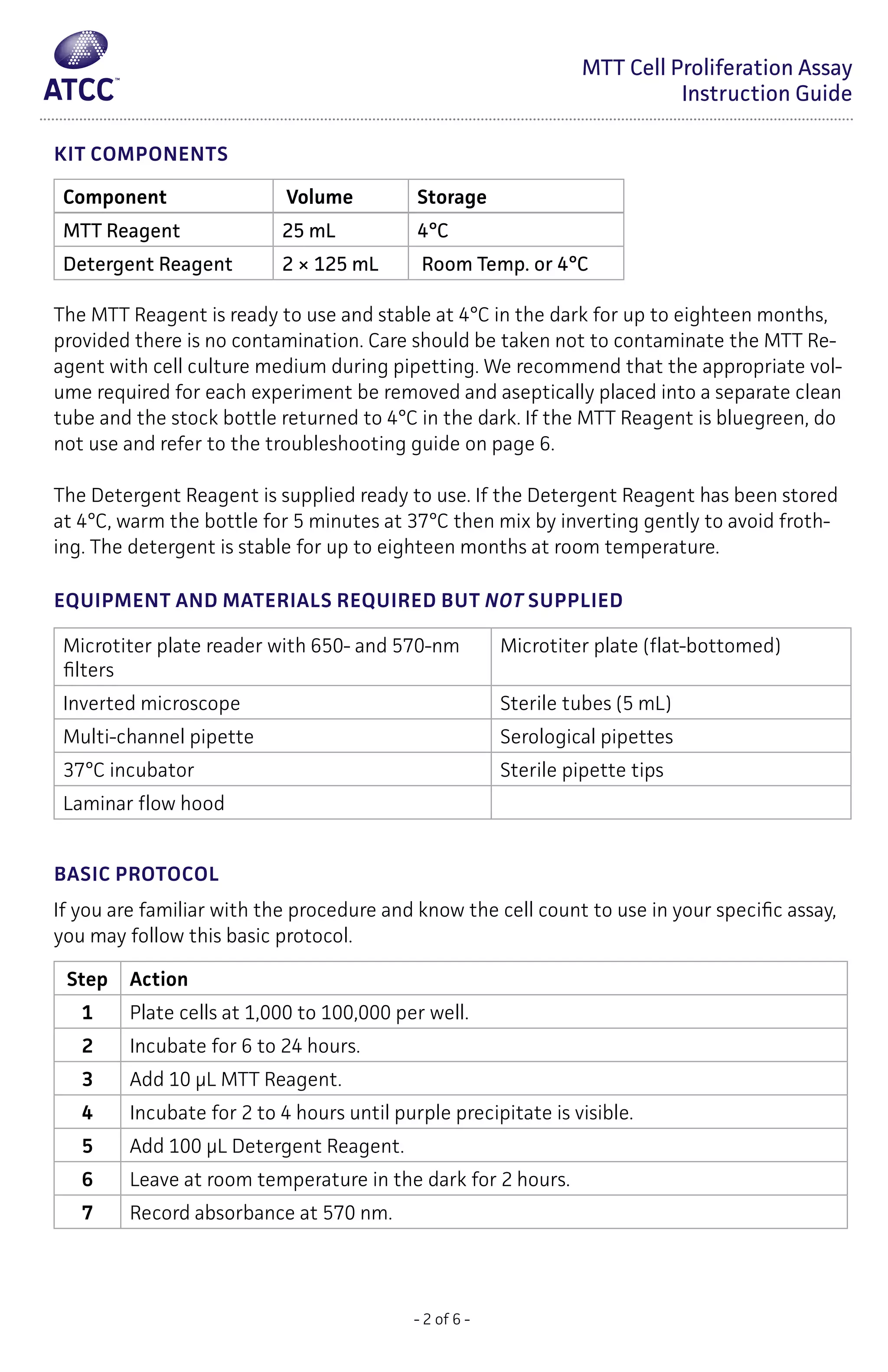 MTT Cell Proliferation Assay.pdf | Biological Sciences | Science