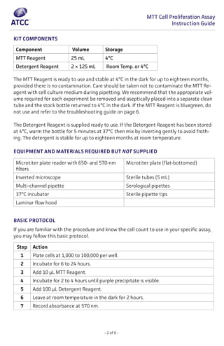 MTT Cell Proliferation Assay.pdf | Biological Sciences | Science