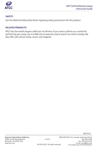 MTT Cell Proliferation Assay.pdf | Biological Sciences | Science