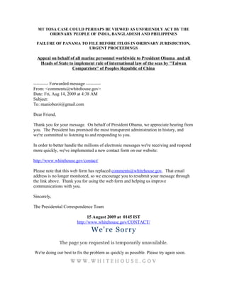 Mt Tosa Case Could Perhaps Be Viewed As Unfriendly Act By The Ordinary ...