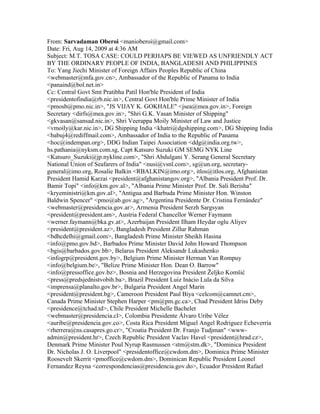 Mt Tosa Case Could Perhaps Be Viewed As Unfriendly Act By The Ordinary ...