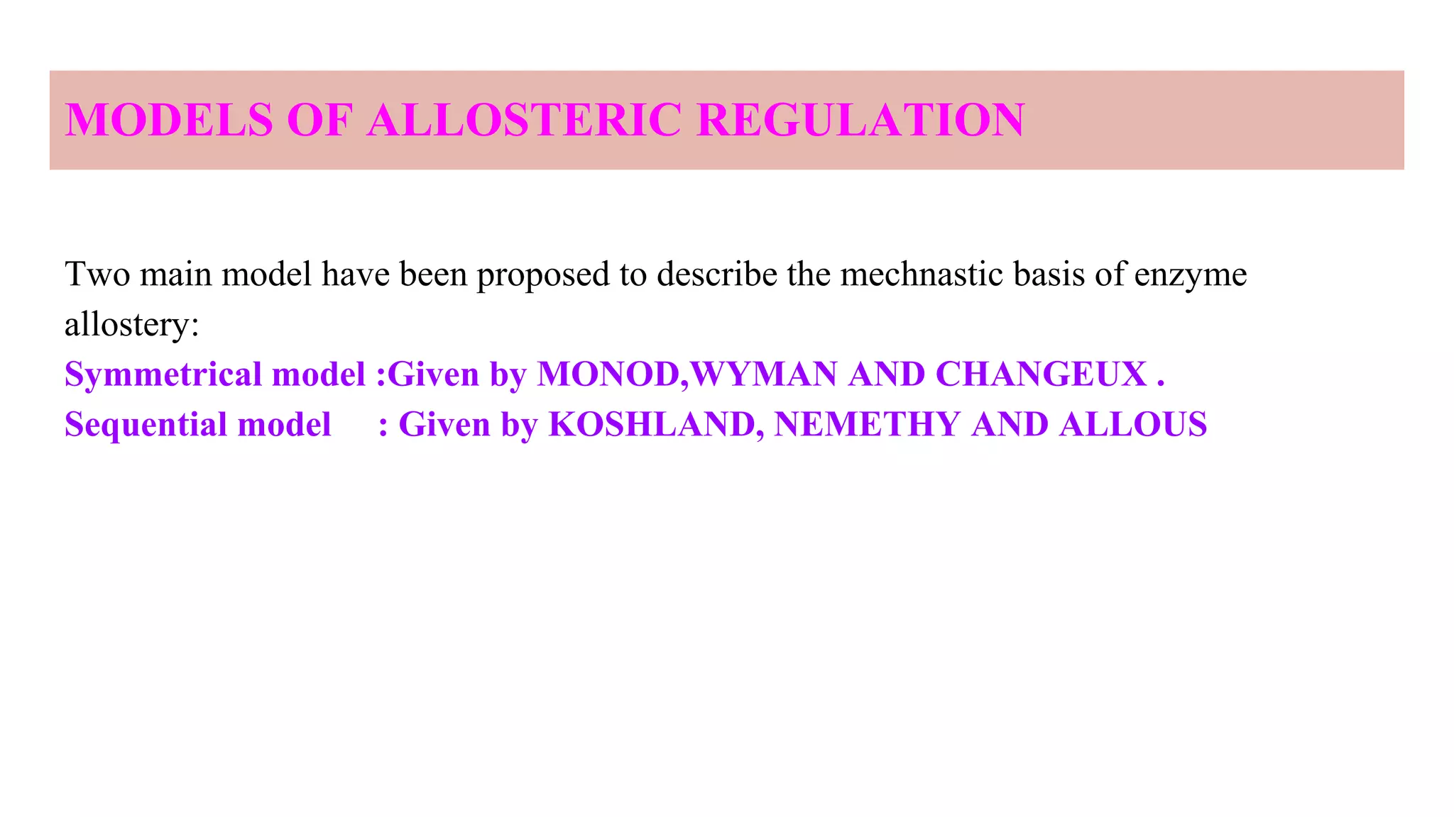 Allosteric and feedback regulation | PPTX