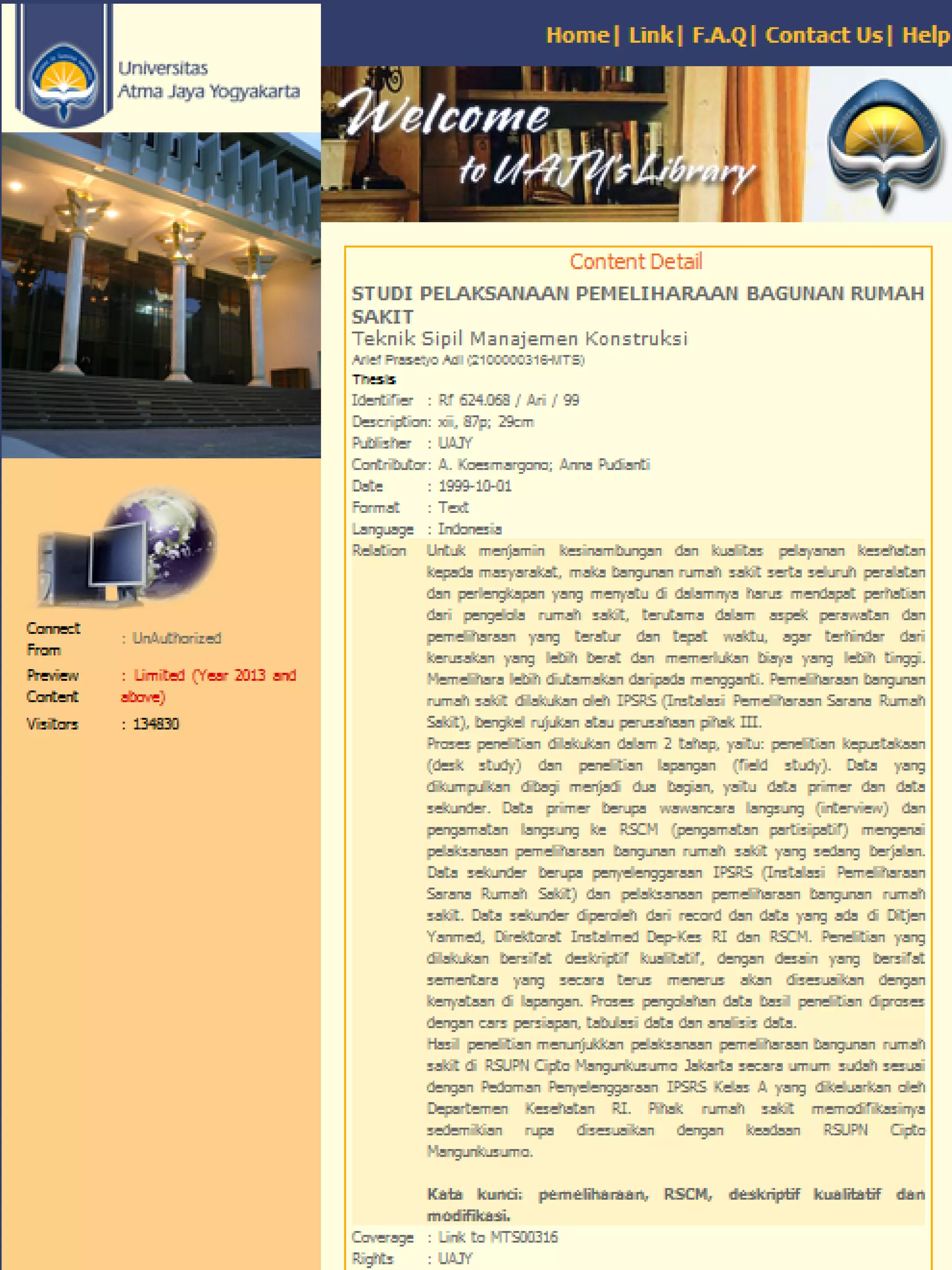 Arief Prasetyo Adi, Magister Teknik Universitas Atma Jaya Yogyakarta | PDF