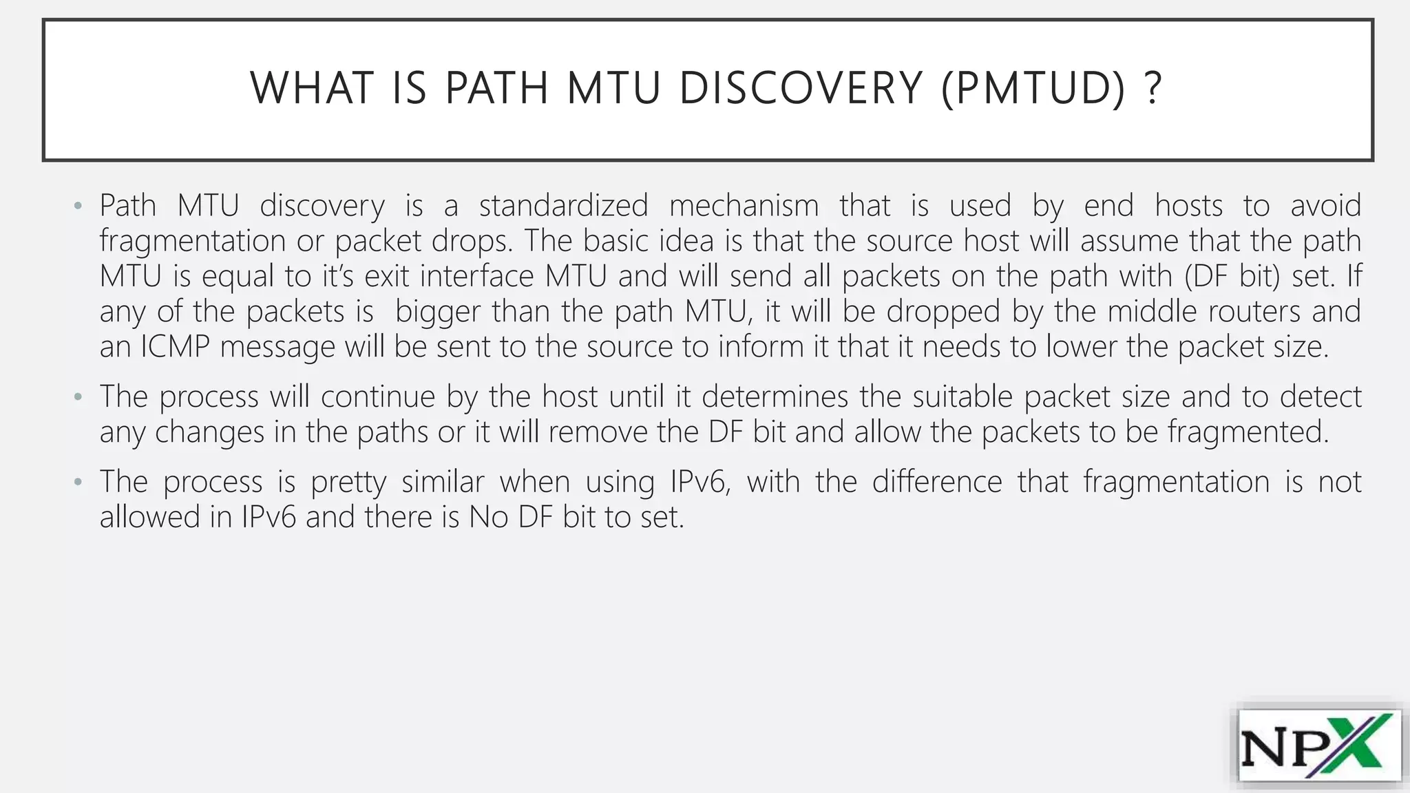 MTU (maximum transmission unit) & MRU (maximum receive unit) | PPTX