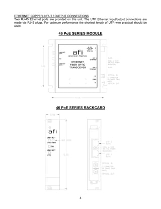 American Fibertek MTX46FXSLSCP User Manual | PDF