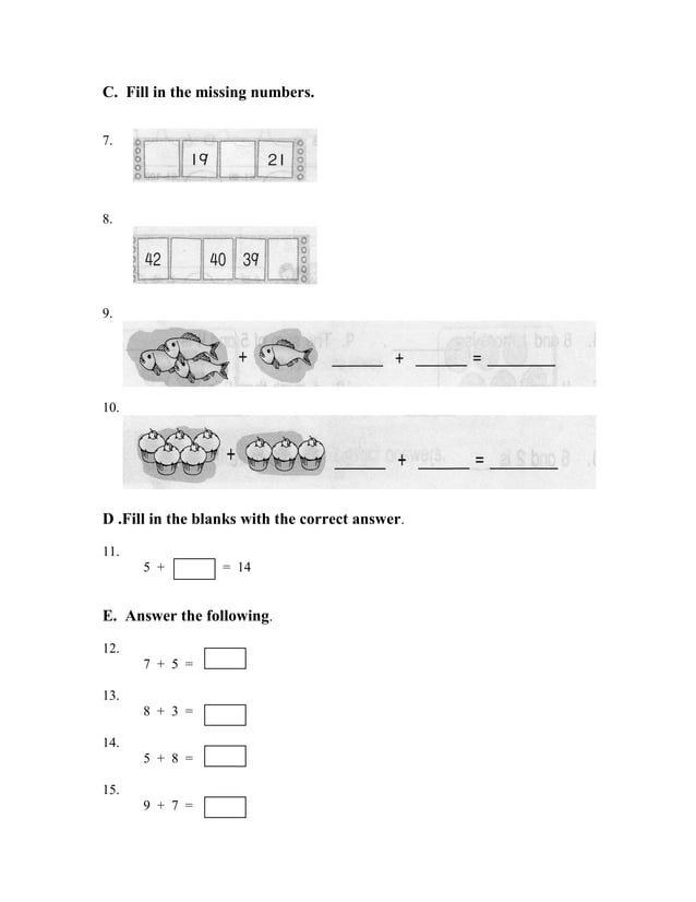 MATHEMATICS YEAR 1 QUESTIONS