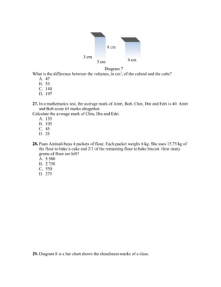 Mathematics year 5 | DOC | Rail Travel | Travel Type