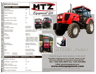 MTZ Tractors Catalog | PDF