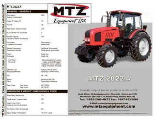MTZ Tractors Catalog | PDF