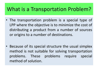 Transportation Problem | PPTX