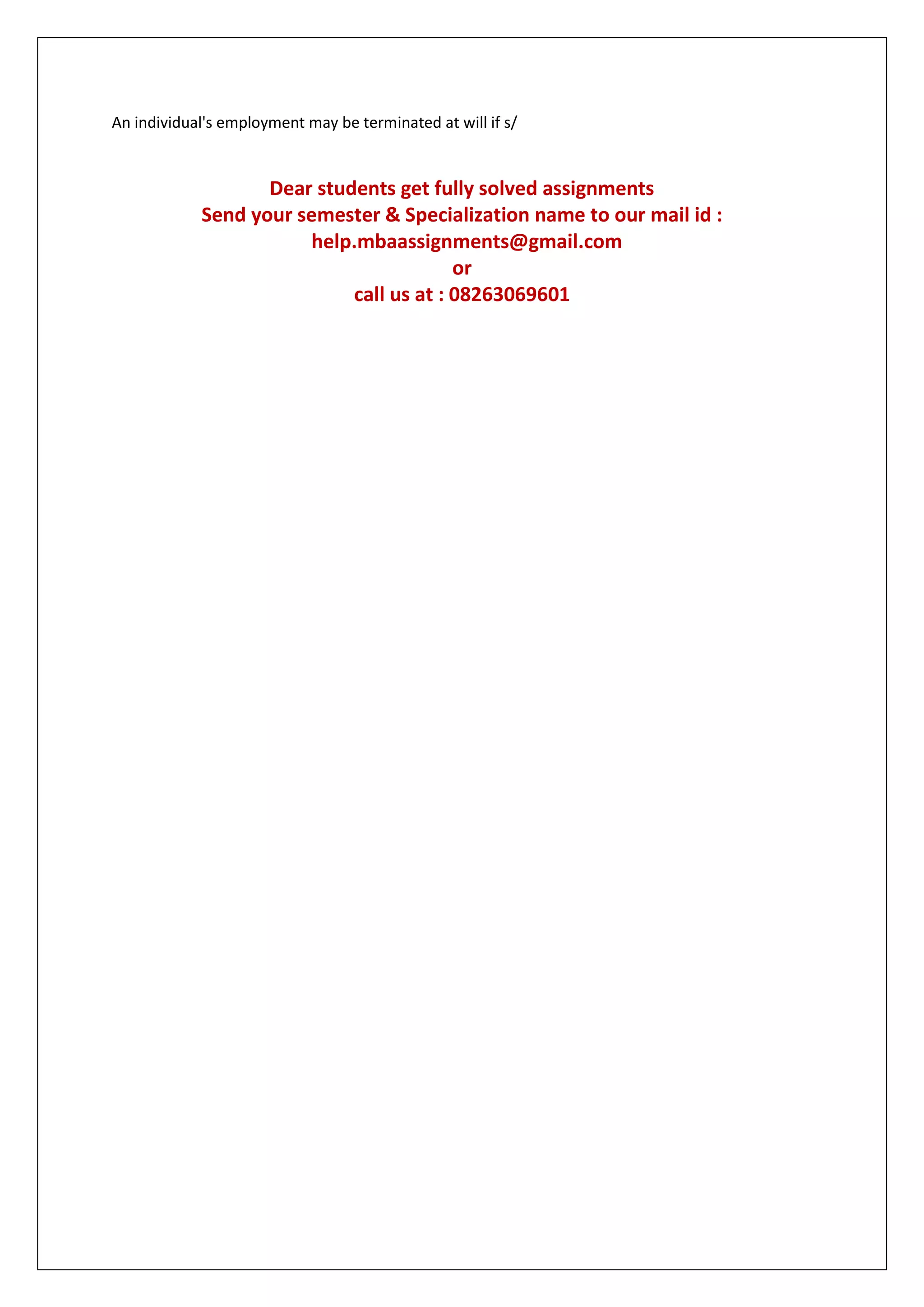 Mu0010 – manpower planning and resourcing | PDF