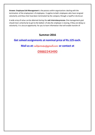 Mu0010–manpower planning and resourcing | PDF