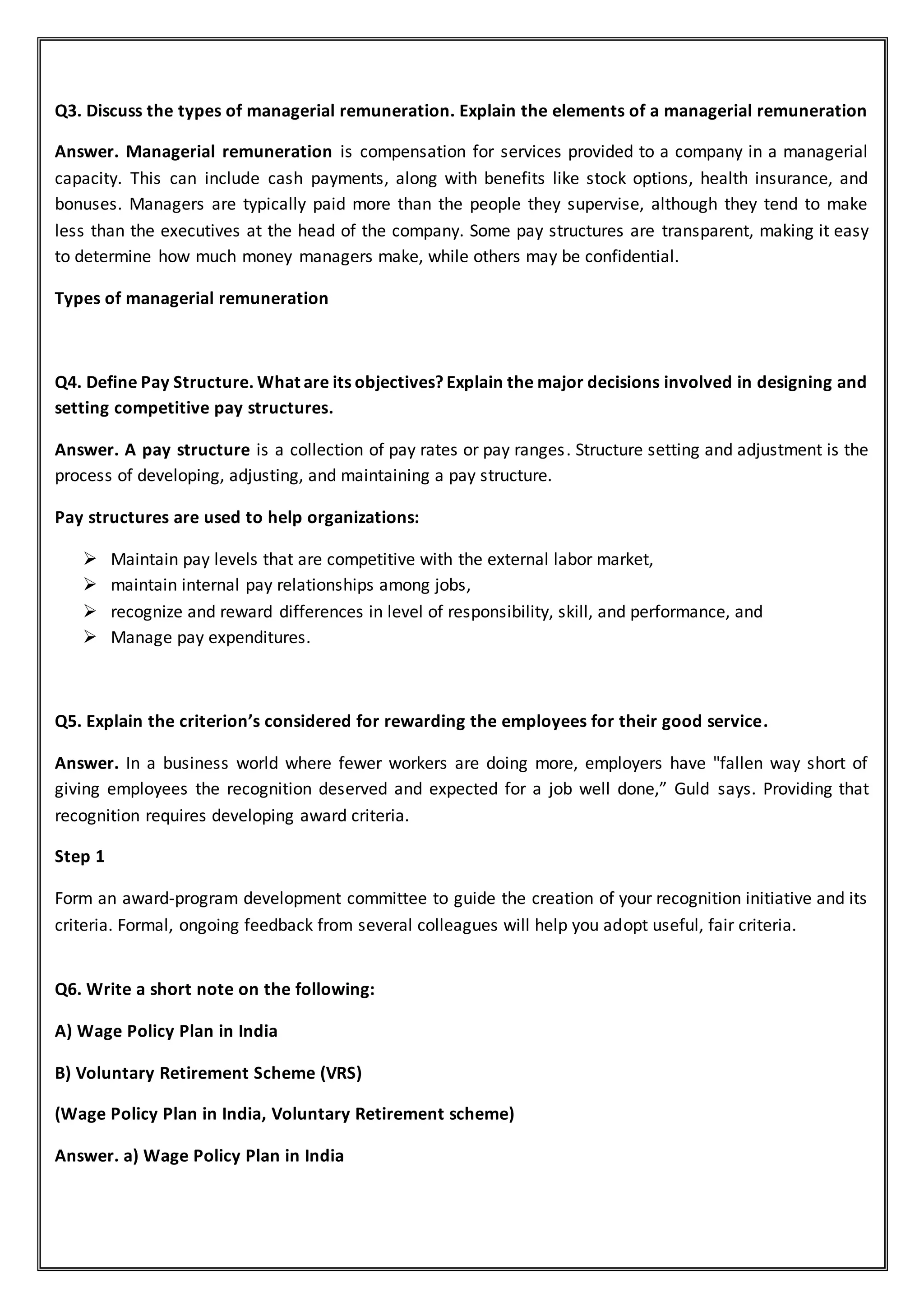 Mu0015 compensation and benefits | PDF