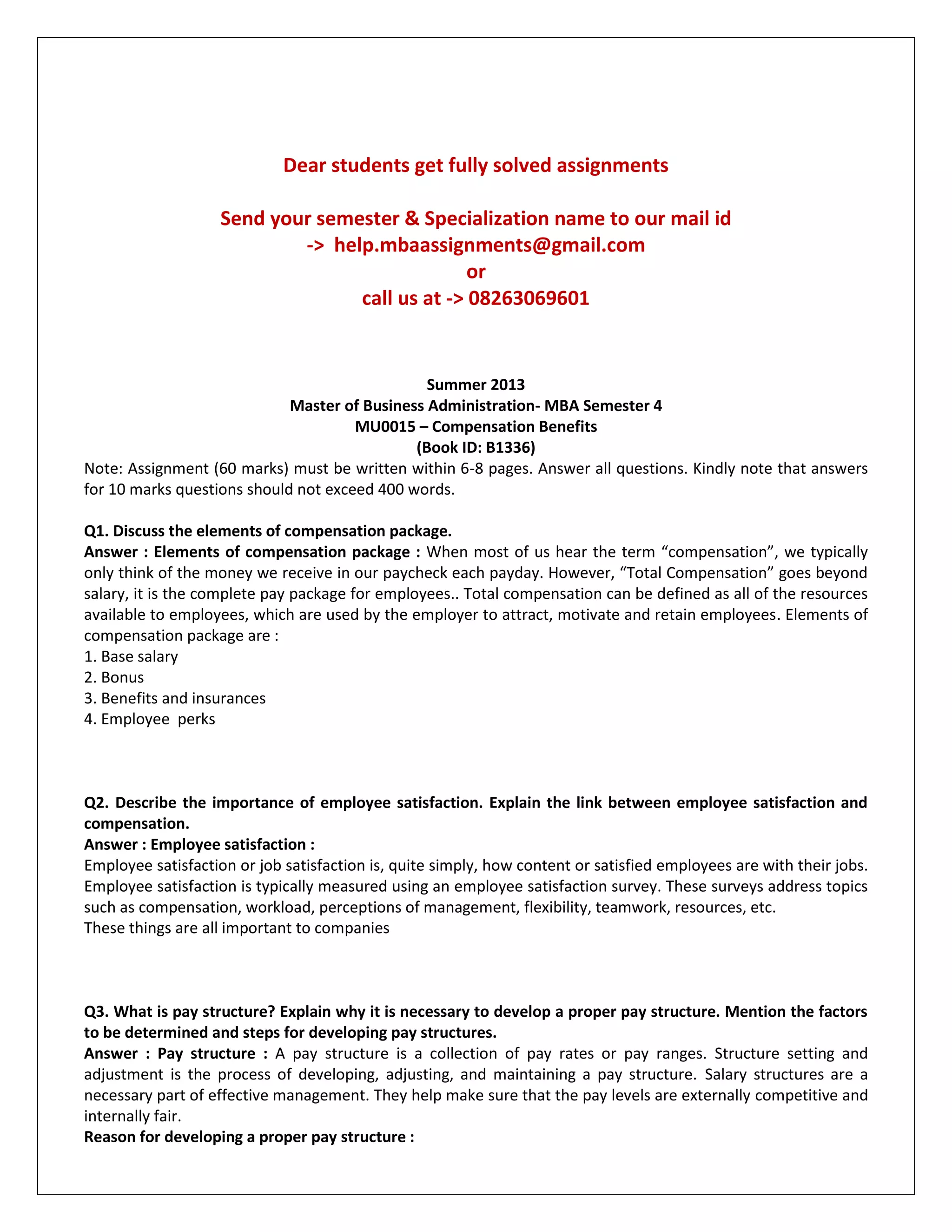 Mu0015 compensation benefits | PDF