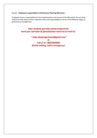 MU0016 – Performance Management and Appraisal | PDF