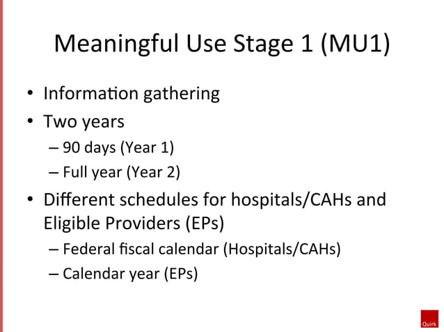 Meaningful Use Stage 1 | PDF
