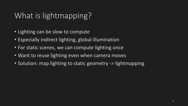 Real-time lightmap baking | PPT