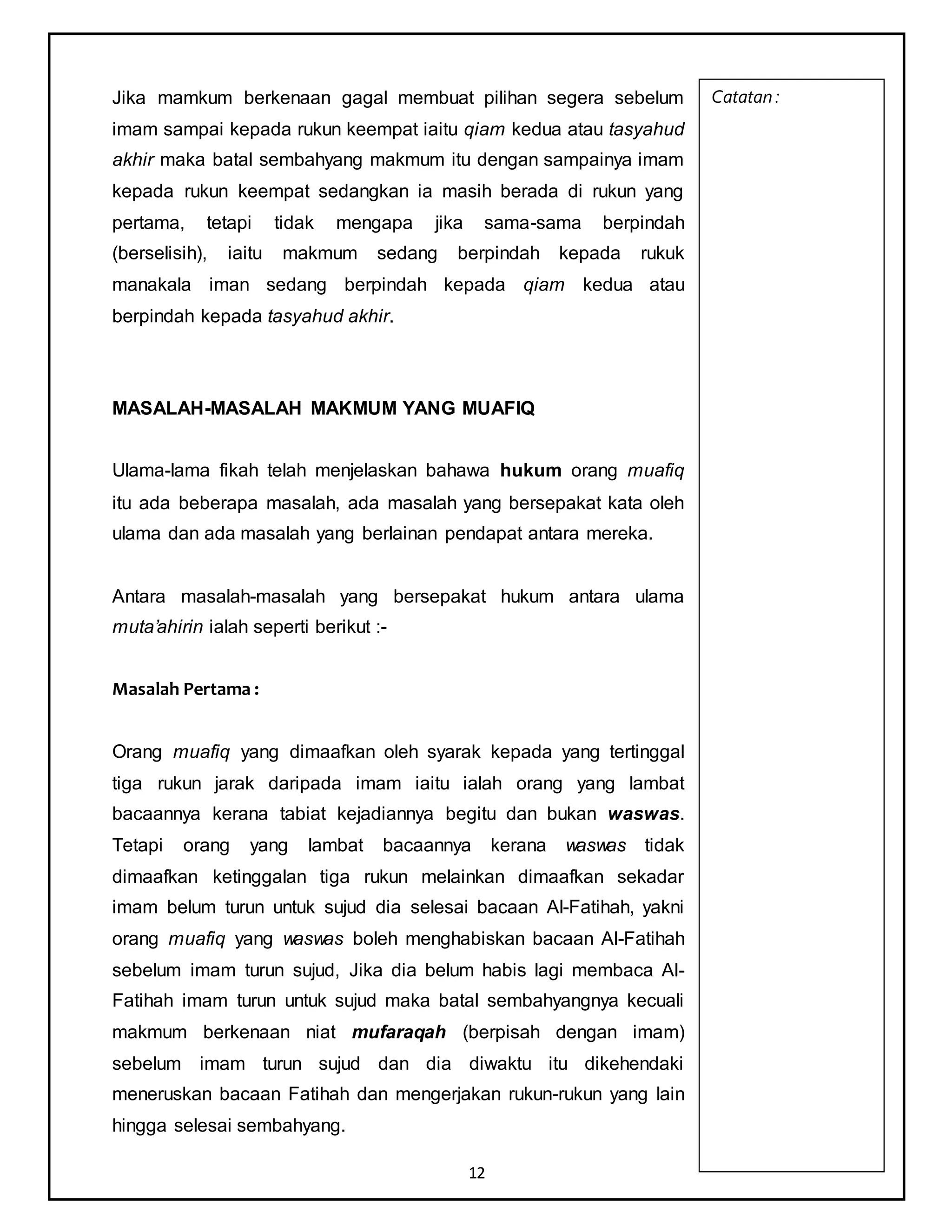 Muafiq dan masbuk edisi 2020 | DOCX