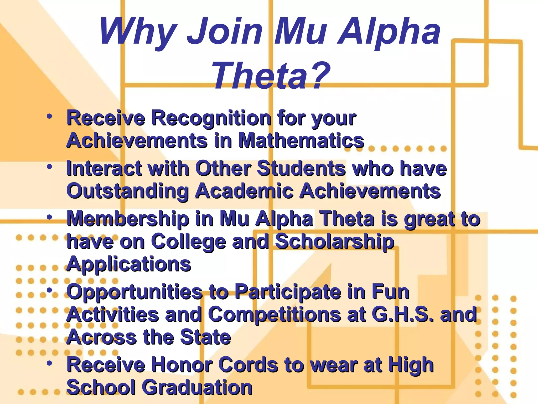 Mu alpha theta | PPT