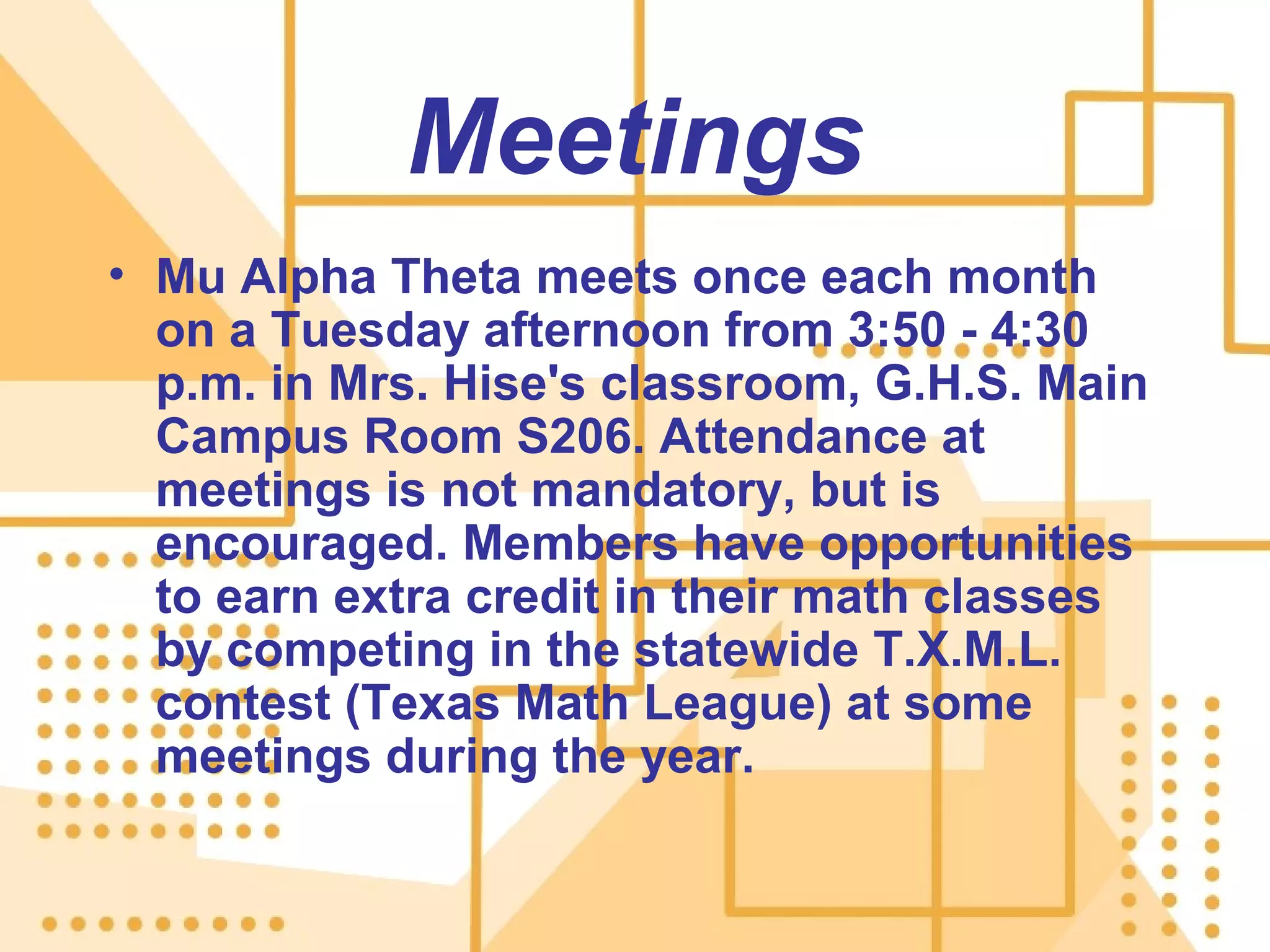 Mu alpha theta | PPT