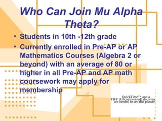 Mu alpha theta | PPT