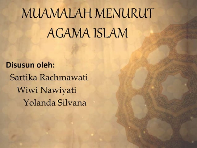 Muamalah menurut agama islam | PPTX