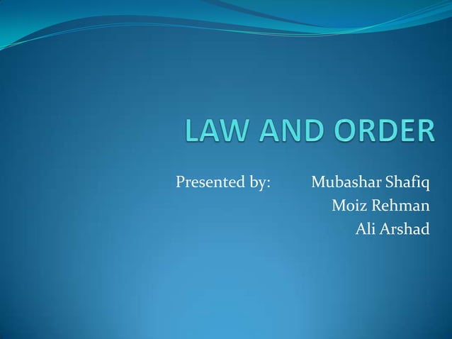 law and order | PPTX