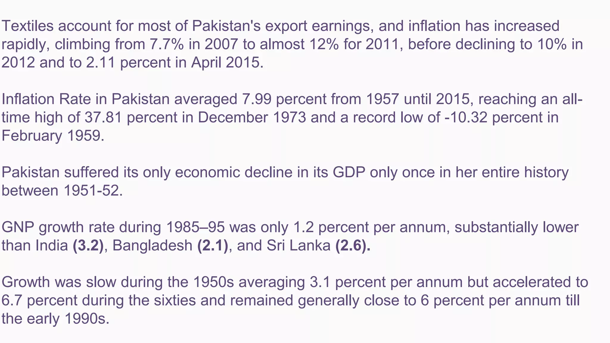 ECONOMIC HISTORY OF PAKISTAN 1950's | PPTX | Economy | Business and Finance