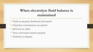 Electrolyte fluid balance fluid ppt.pptx | Chemistry | Science