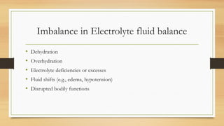 Electrolyte fluid balance fluid ppt.pptx | Chemistry | Science