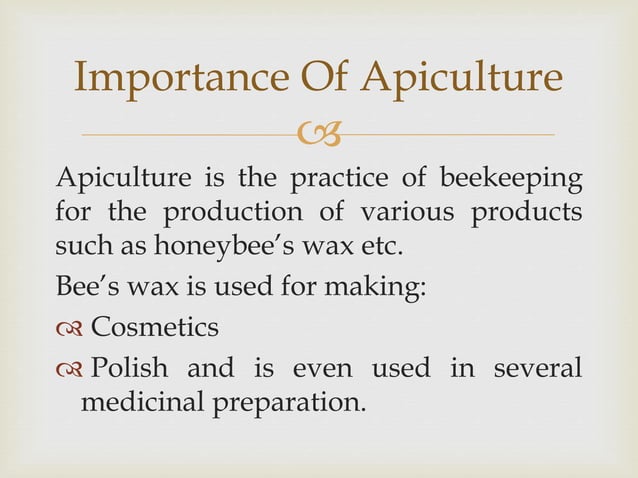 importance of apiculture | PPTX