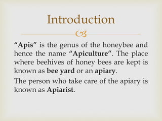importance of apiculture | PPTX