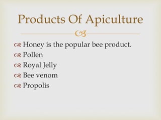importance of apiculture | PPTX