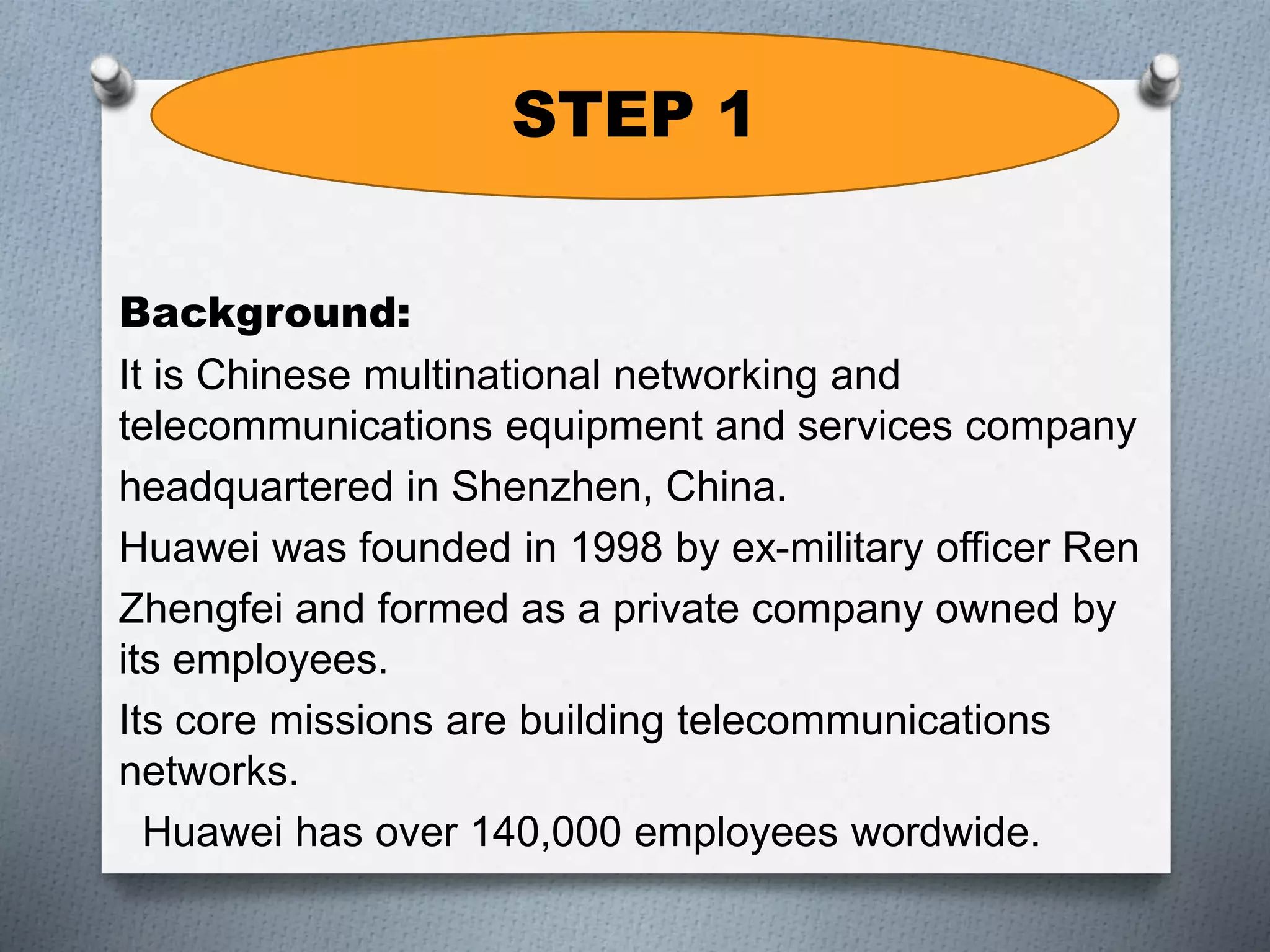 The Strategic Management Process of Huawei Mobiles. | PPT