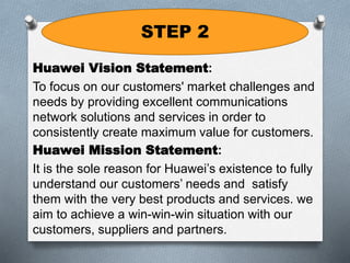 The Strategic Management Process of Huawei Mobiles. | PPTX